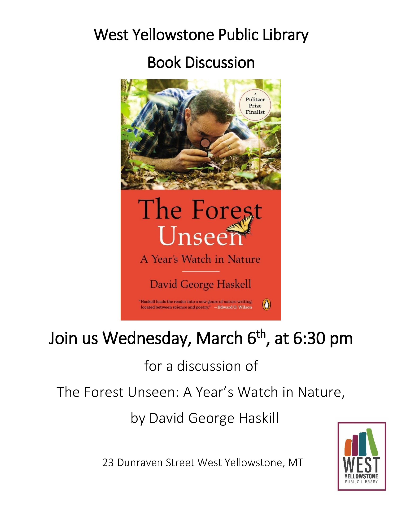 Book Discussion: The Forest Unseen by David George Haskell – West ...
