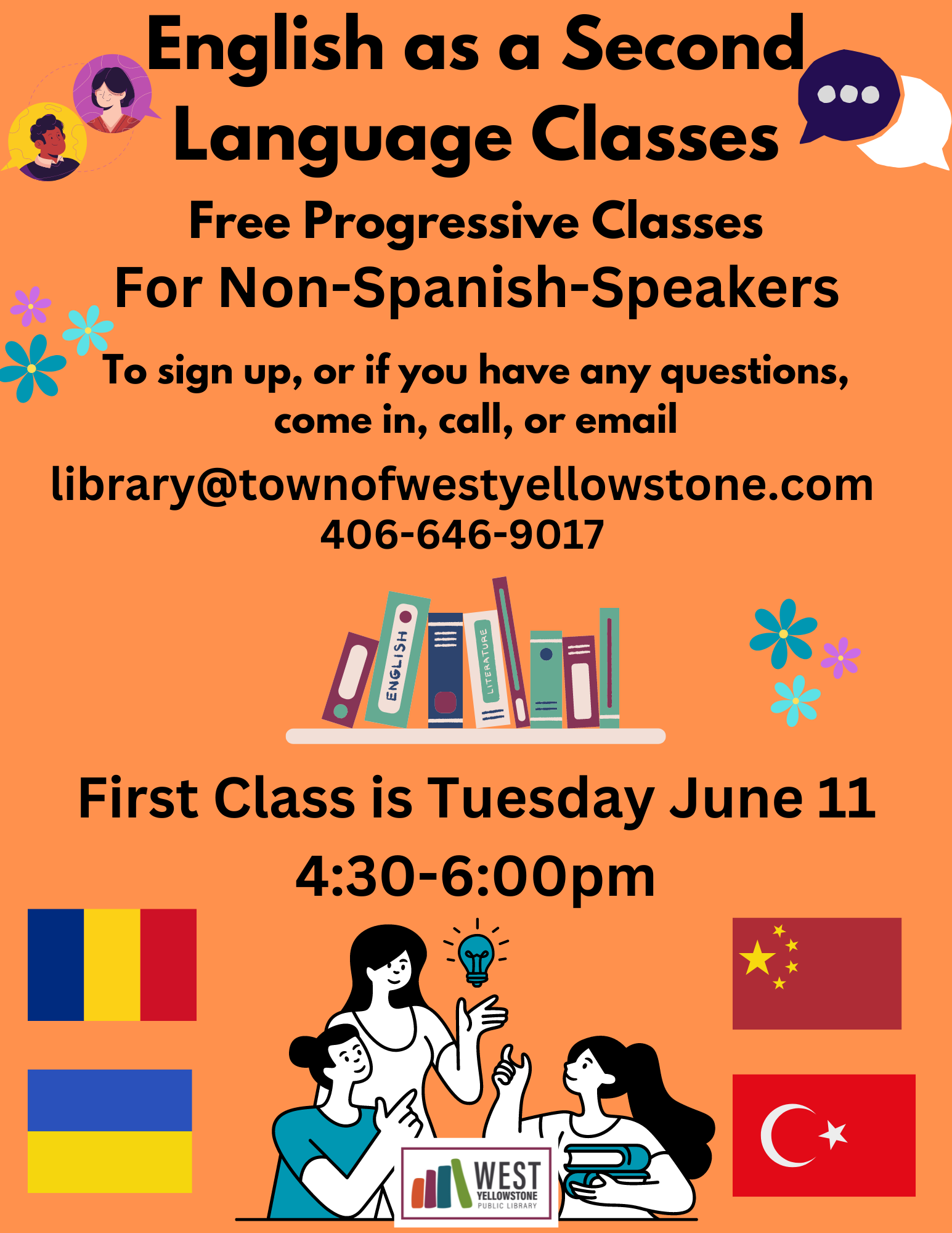 ESL Class – West Yellowstone Public Library